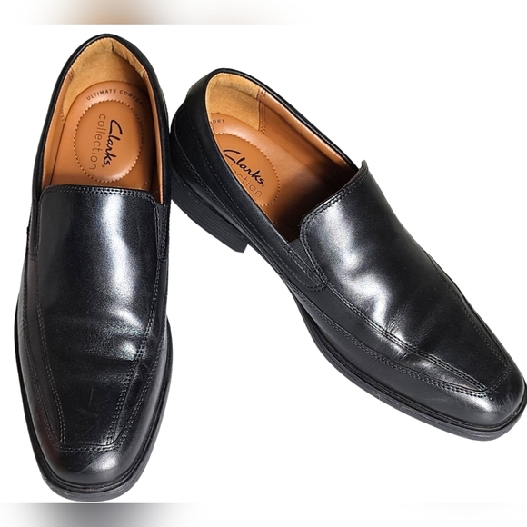 Clarks | Shoes | Mens Clarks Dress Shoes Black Work Formals Wedding ...